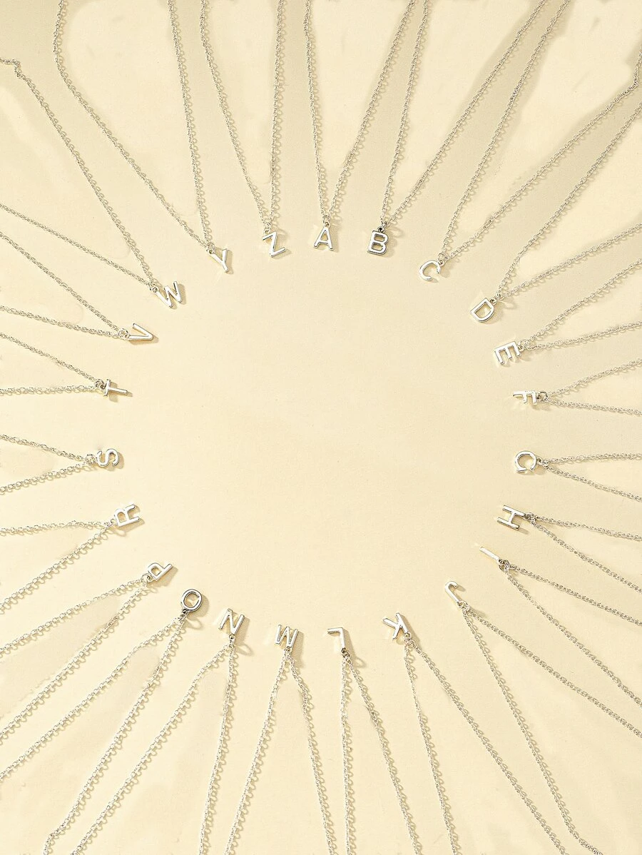 Letter Design Minimalist Chain Necklace | SHEIN USA