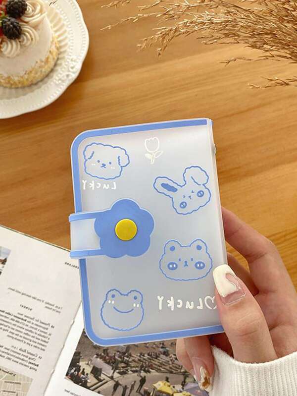 1pc Cartoon Graphic Mini Photo Album, Cute Portable Photo Card Case For ...