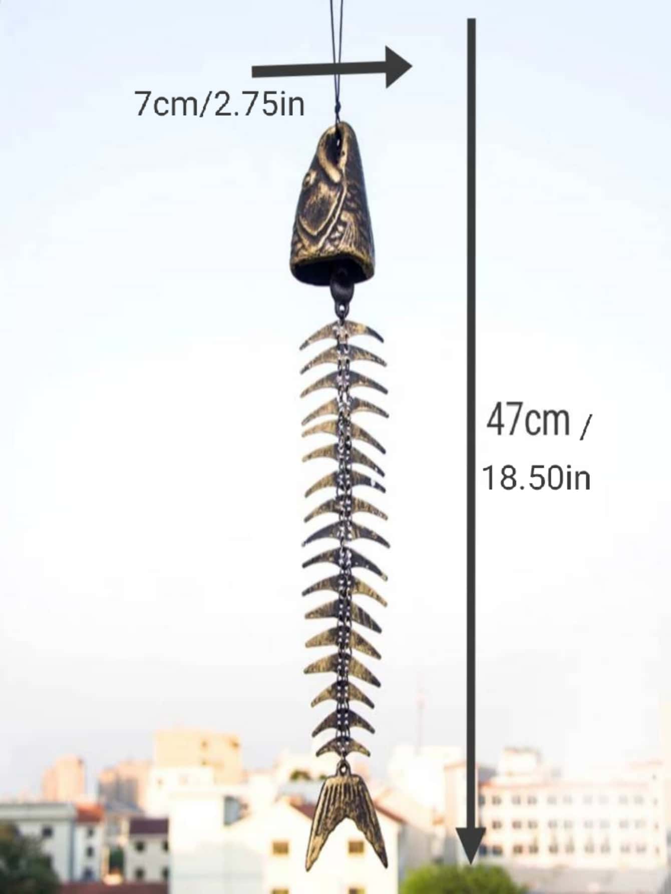 1pc Fish Bone Design Wind Chime | SHEIN USA