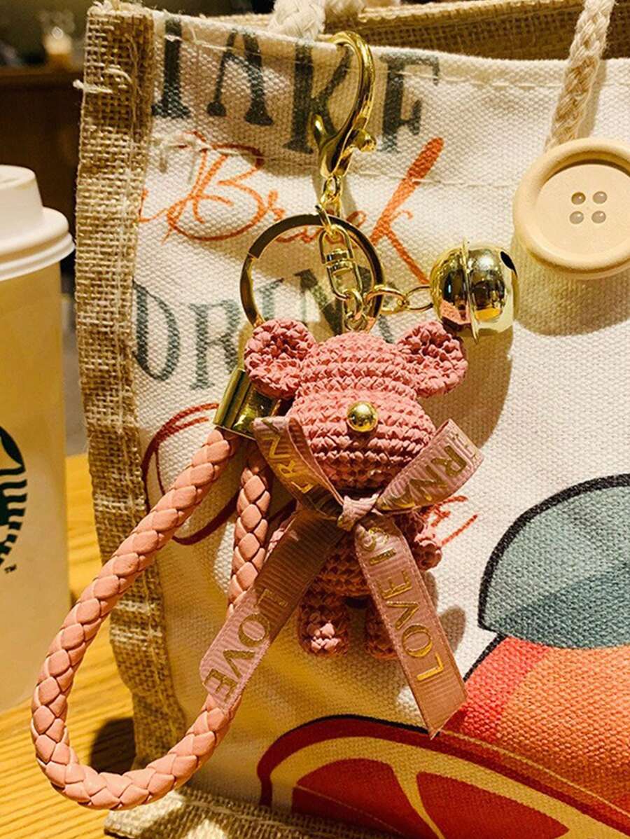 A cute cartoon wool bear keychain For back to school | SHEIN USA