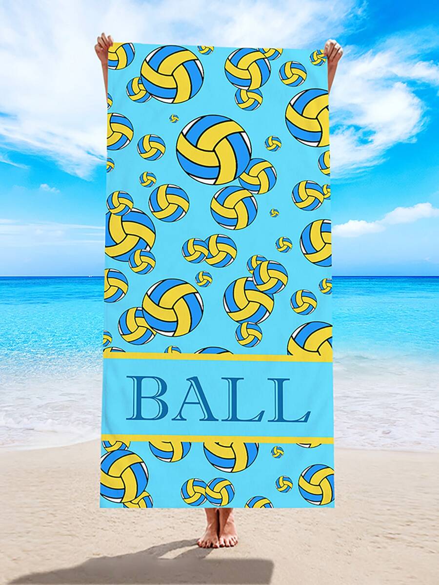 1pc Volleyball Pattern Beach Towel | SHEIN USA