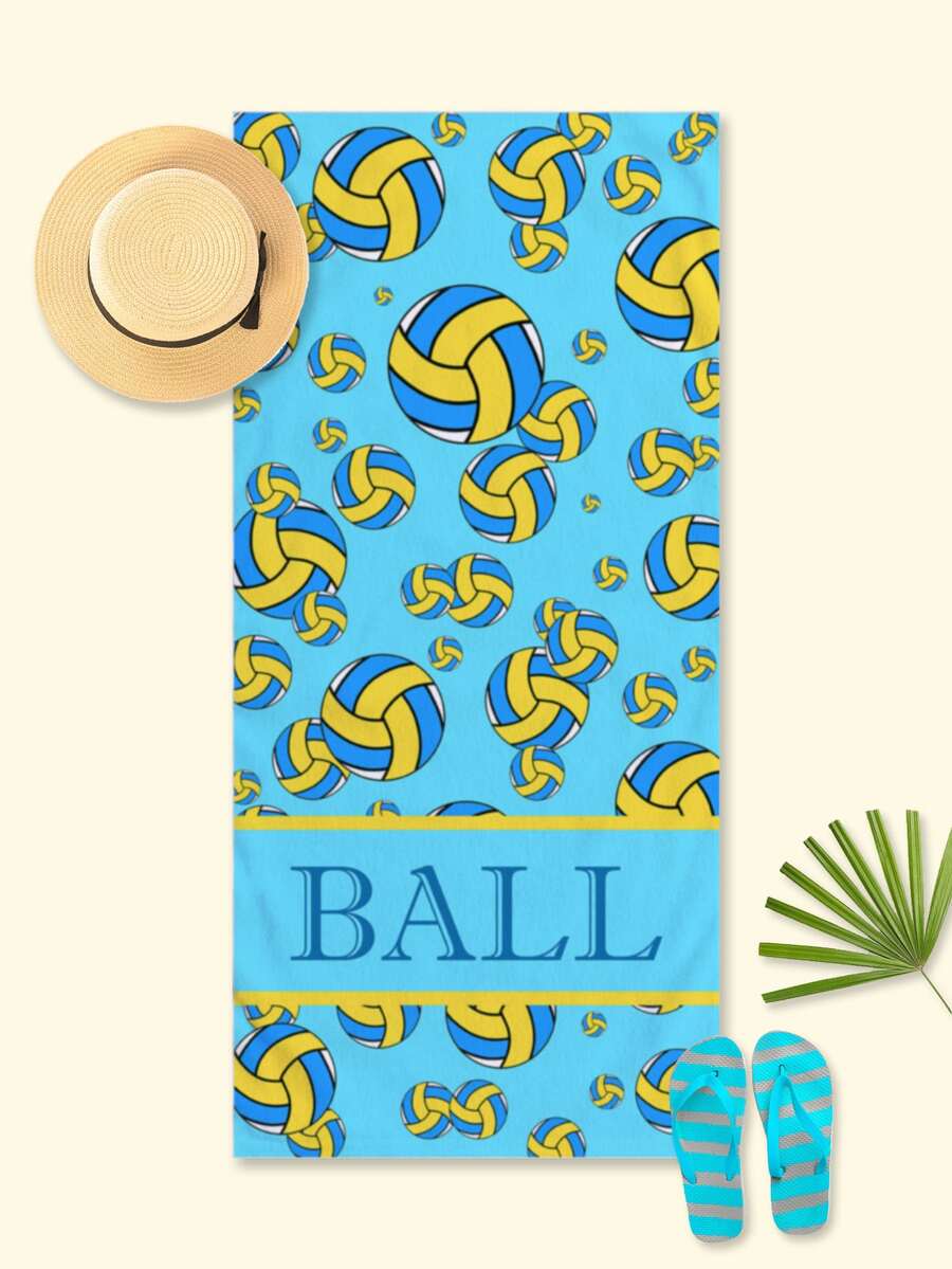 1pc Volleyball Pattern Beach Towel | SHEIN USA