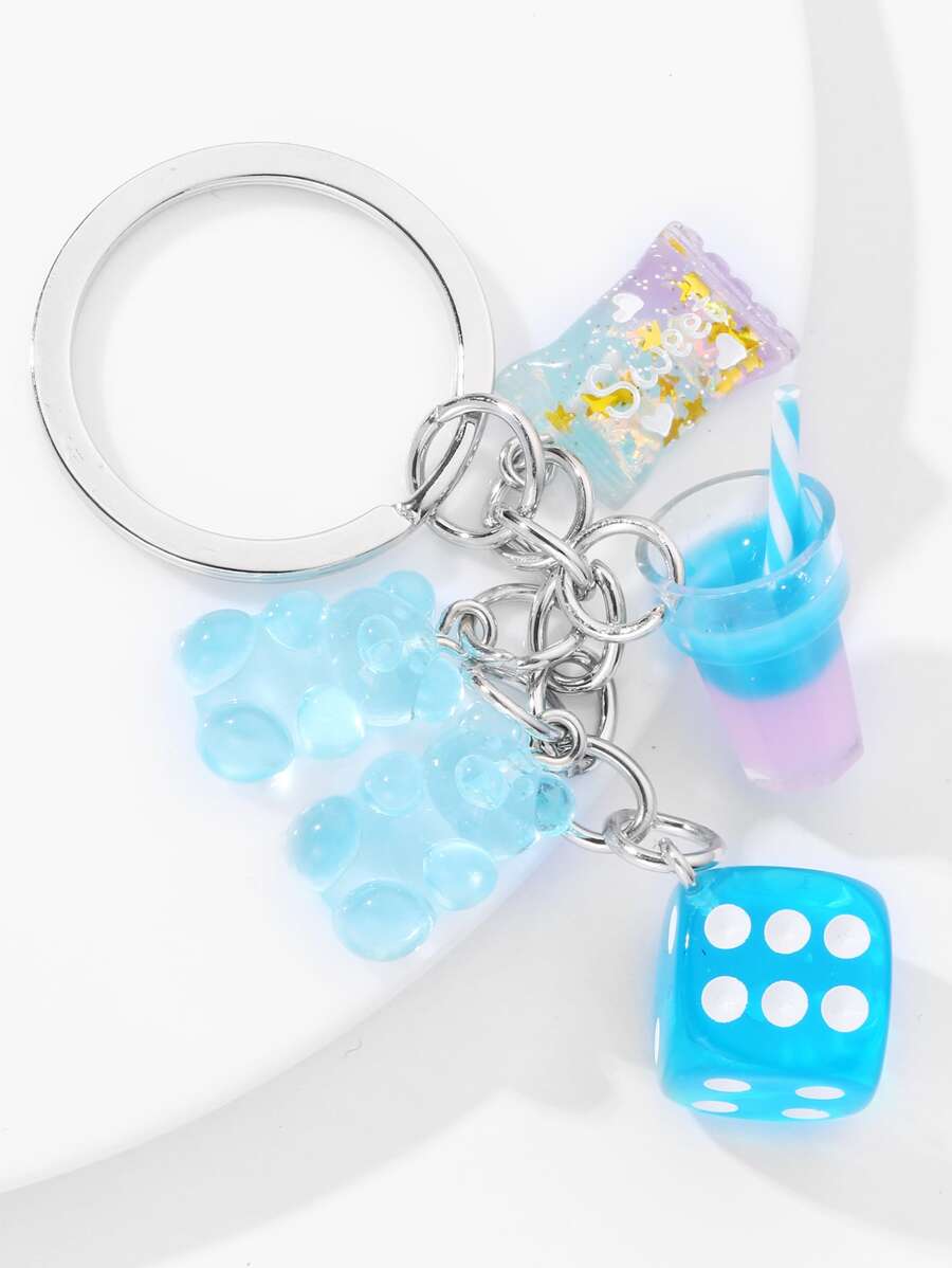 1pc Women Cartoon Bear Charm Cute Keychain | SHEIN UK