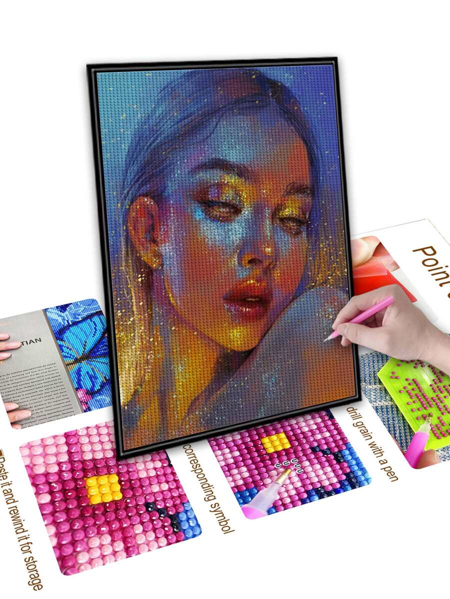 1pc PMMA DIY Diamond Painting Without Frame, Modern Figure Graphic DIY ...