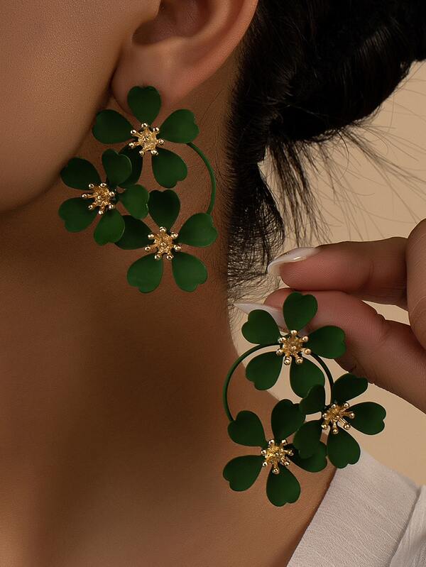 Flower Decor Earrings | SHEIN USA
