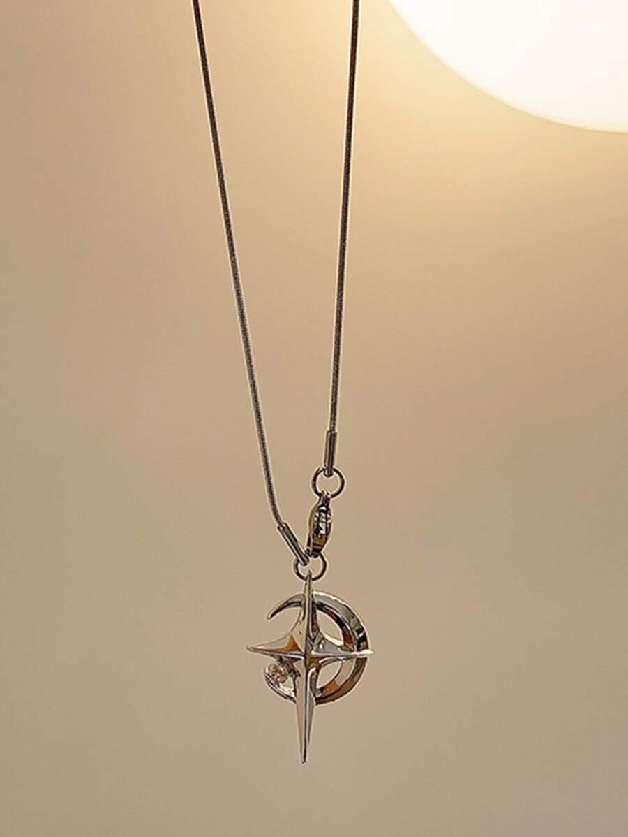 Moon & Star Charm Necklace | SHEIN USA