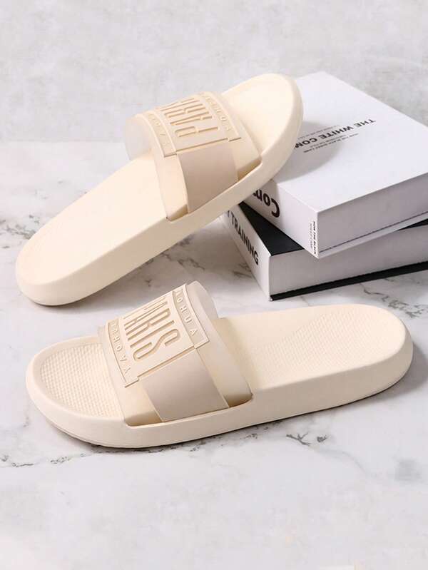 موضة حذاء سلايد الى بطباعة أحرف رباط واحدة EVA شبشب | شي إن