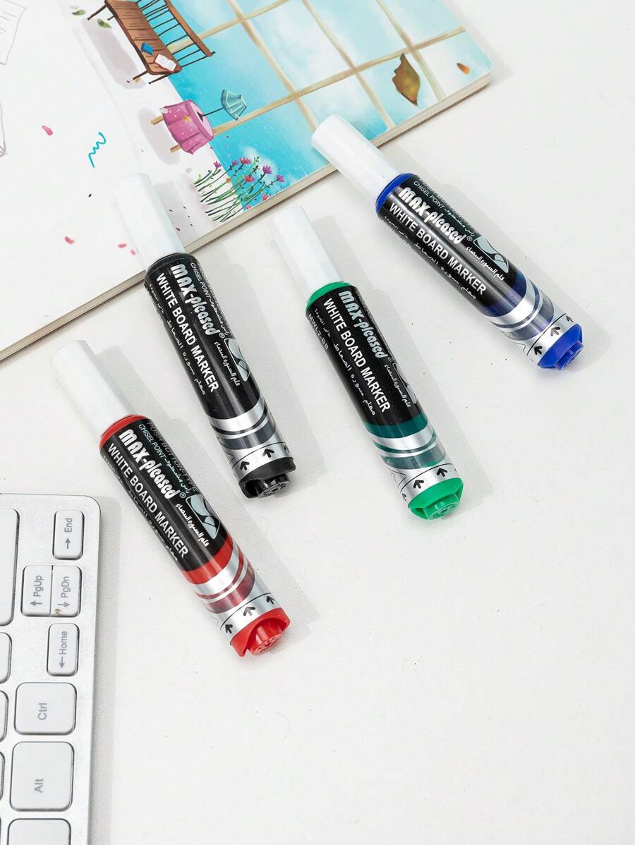 4pcs Mixed Color Mini Marker Pen, Simple Multi-purpose Permanent Marker ...