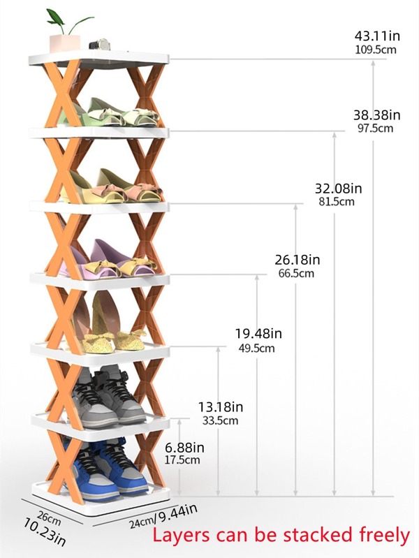 1pc PP Shoe Storage Rack, Modern Shoe Shelf Organizer And Storage For ...