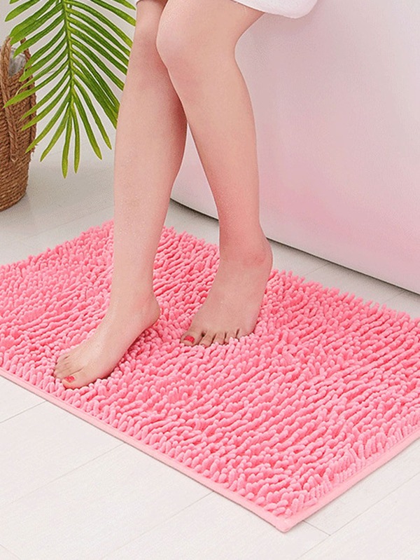 Solid Color Chenille Microfiber Floor Mat | SHEIN USA