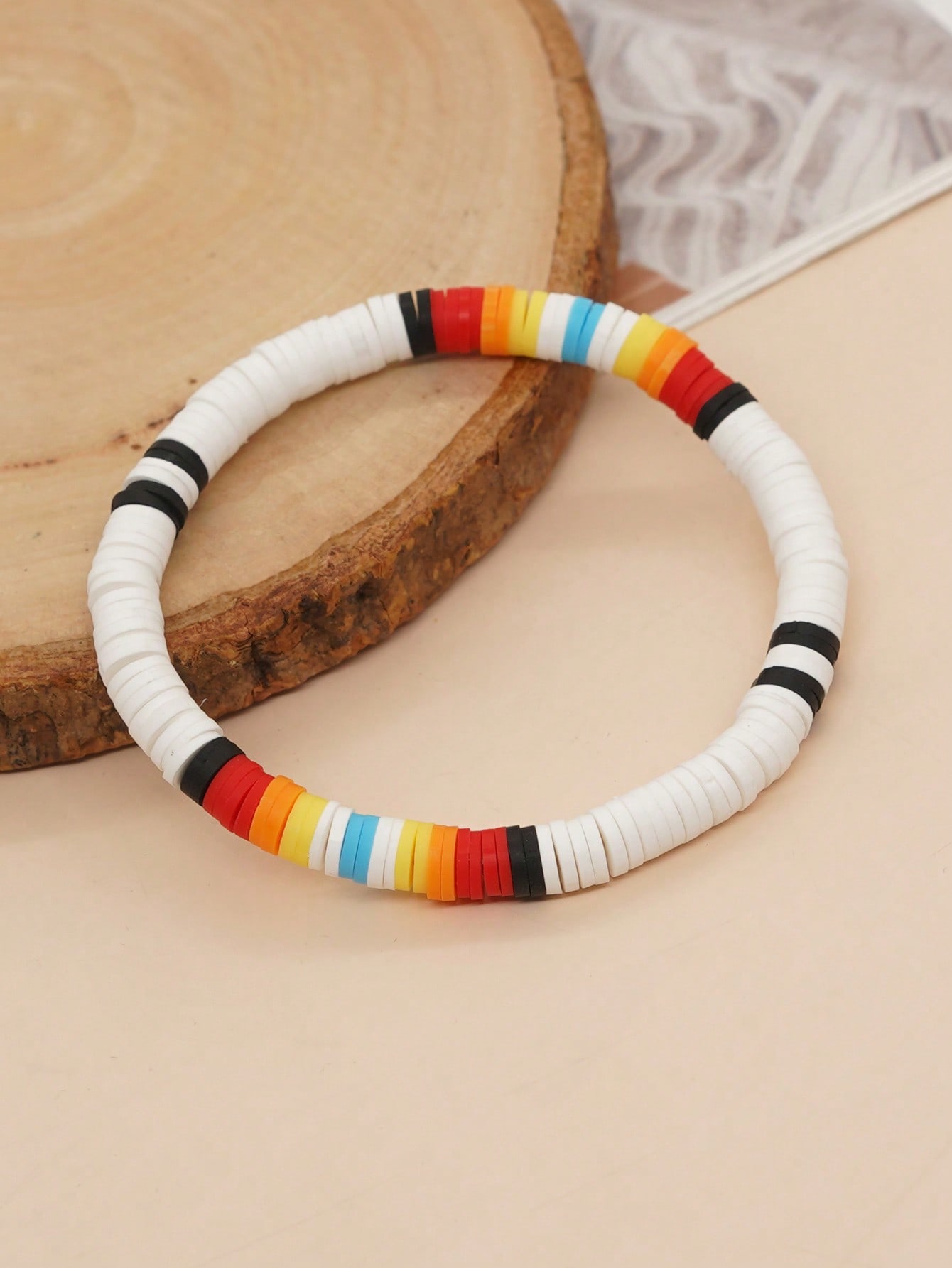 Color Block Beaded Bracelet
