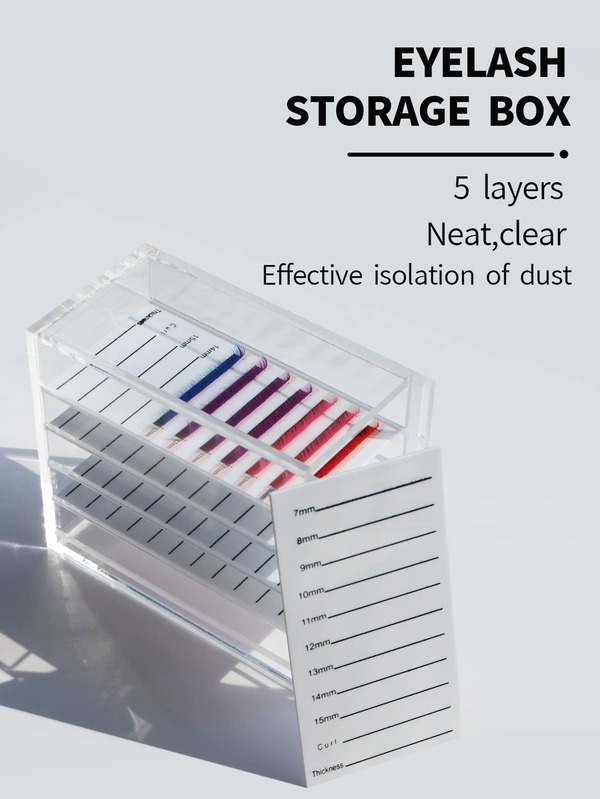 1pc White 5 Layers Eye Lash Lift Organizer Eyelash Extension ...