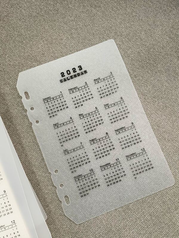 1 pièce Calendrier A5 à feuilles mobiles | Mode en ligne | SHEIN FRANCE