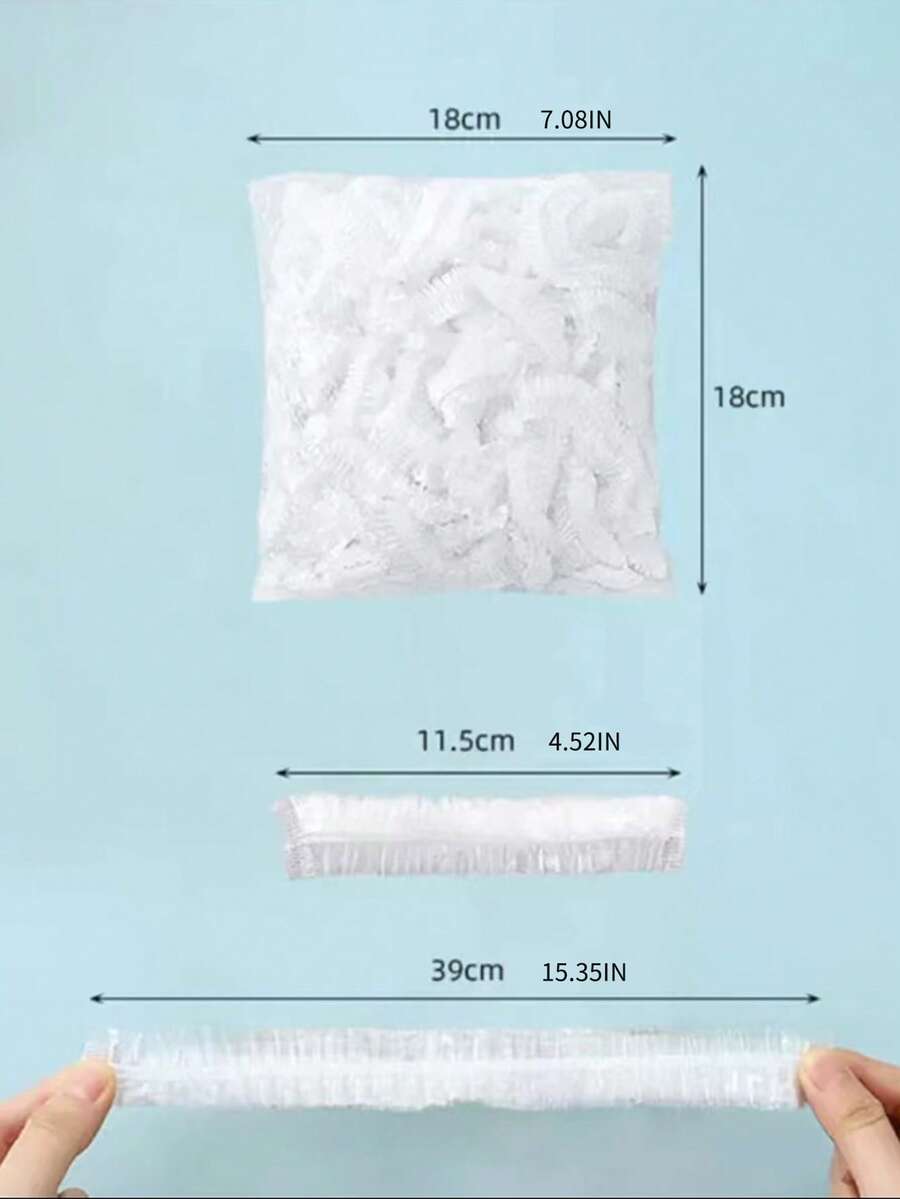 50pcs Clear Shower Cap | SHEIN USA
