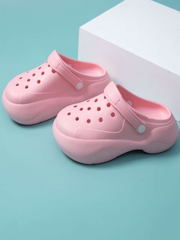 Women Hollow Out Slingback Clogs, Preppy Pink EVA Vented Clogs | SHEIN USA