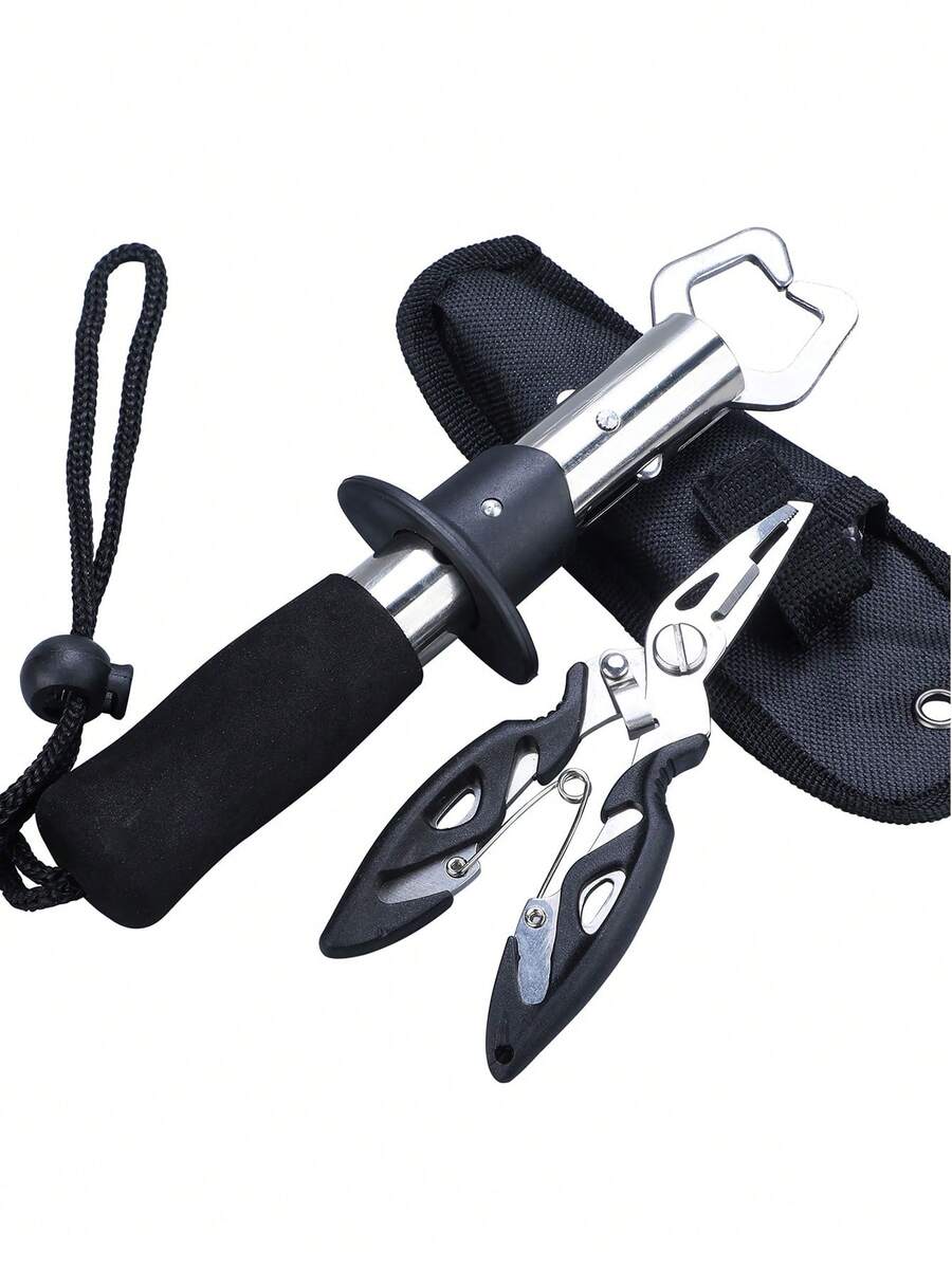 Stainless Steel Fishing Plier Split Ring Cutter Fishing Holder Tackle ...