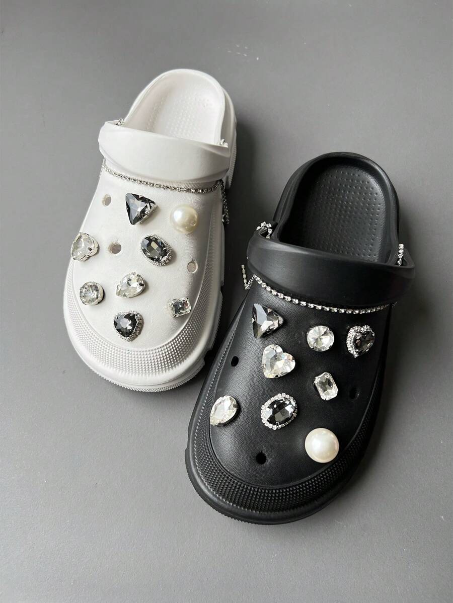 18pcs Detachable Crystal Glass Shoe Charms | SHEIN USA