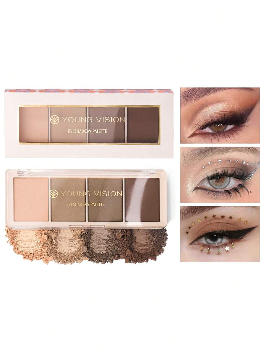 4-color Long-Wearing Eyeshadow Palette | SHEIN UK