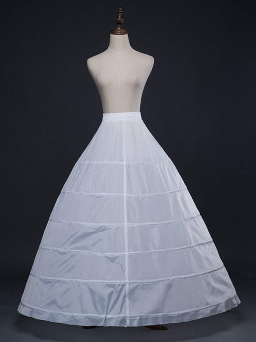 1pc Bridal Crinoline Petticoat With 6 Steel Bones A-Line Hoop Skirt ...