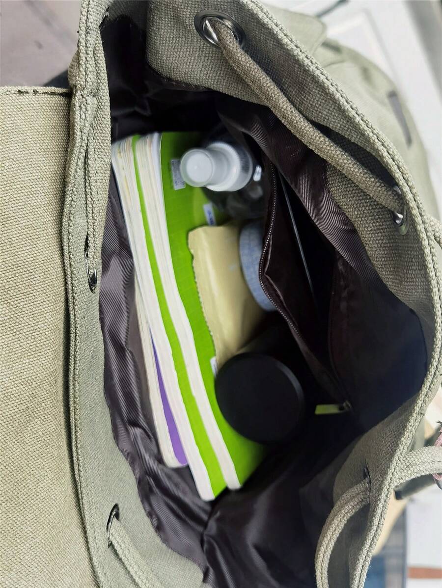 17L Unisex Backpacks 15.6inch Laptop Bags Women's Large Capacity Backpack Canvas Rucksack Simple ...