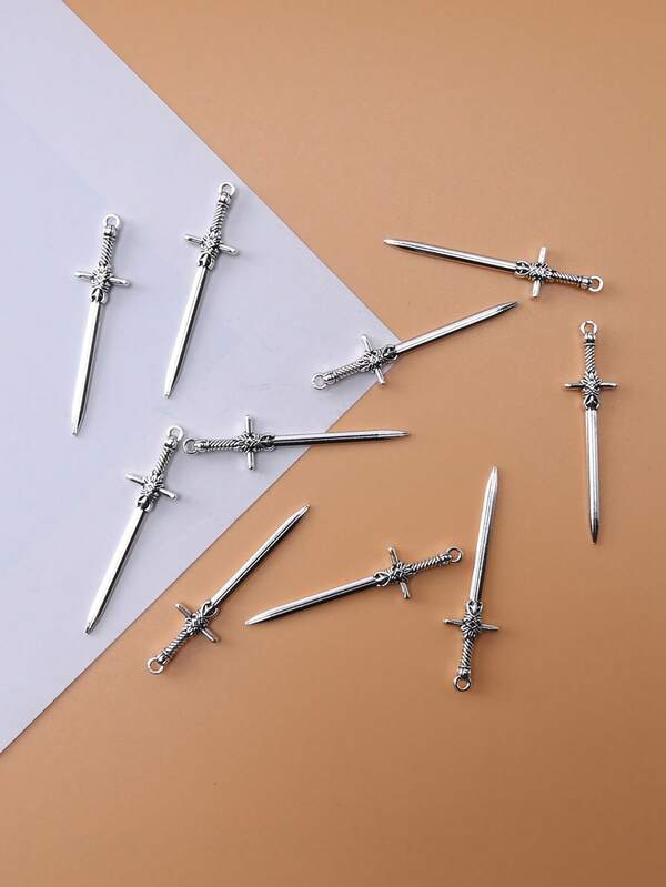 10pcs Sword Design DIY Pendant | SHEIN USA
