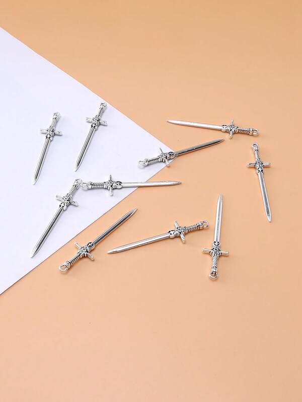 10pcs Sword Design DIY Pendant | SHEIN USA