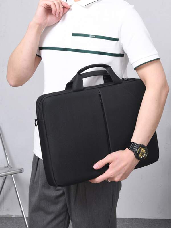 Minimalist Laptop Bag Double Handle Black Design Computer Bags For ...