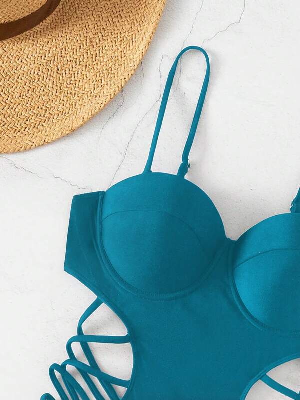 Cut Out Push Up One Piece Swimsuit | SHEIN USA