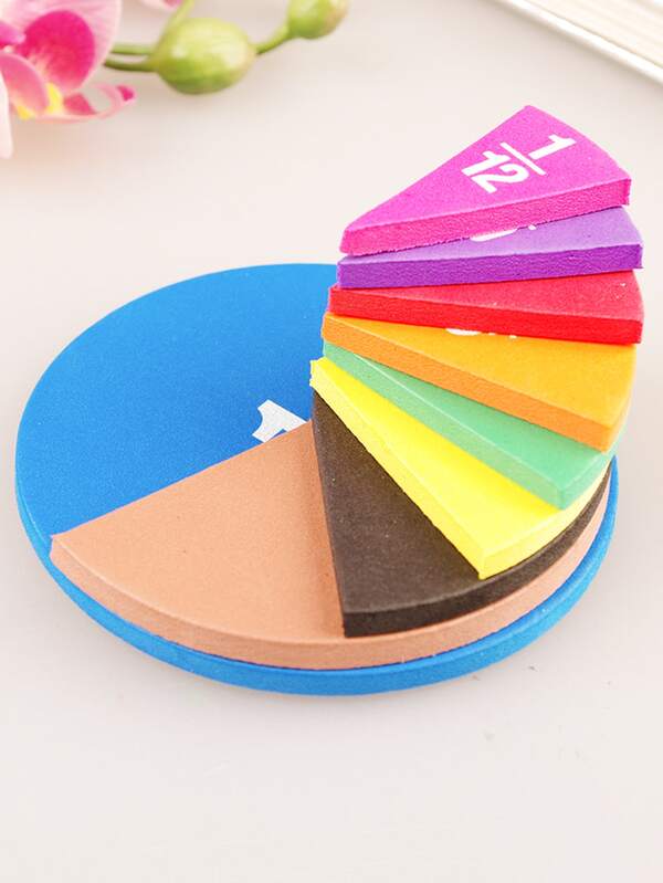 9pcs Solid Color Magnetic Fraction Disk, Simple Multi-purpose Magnetic ...