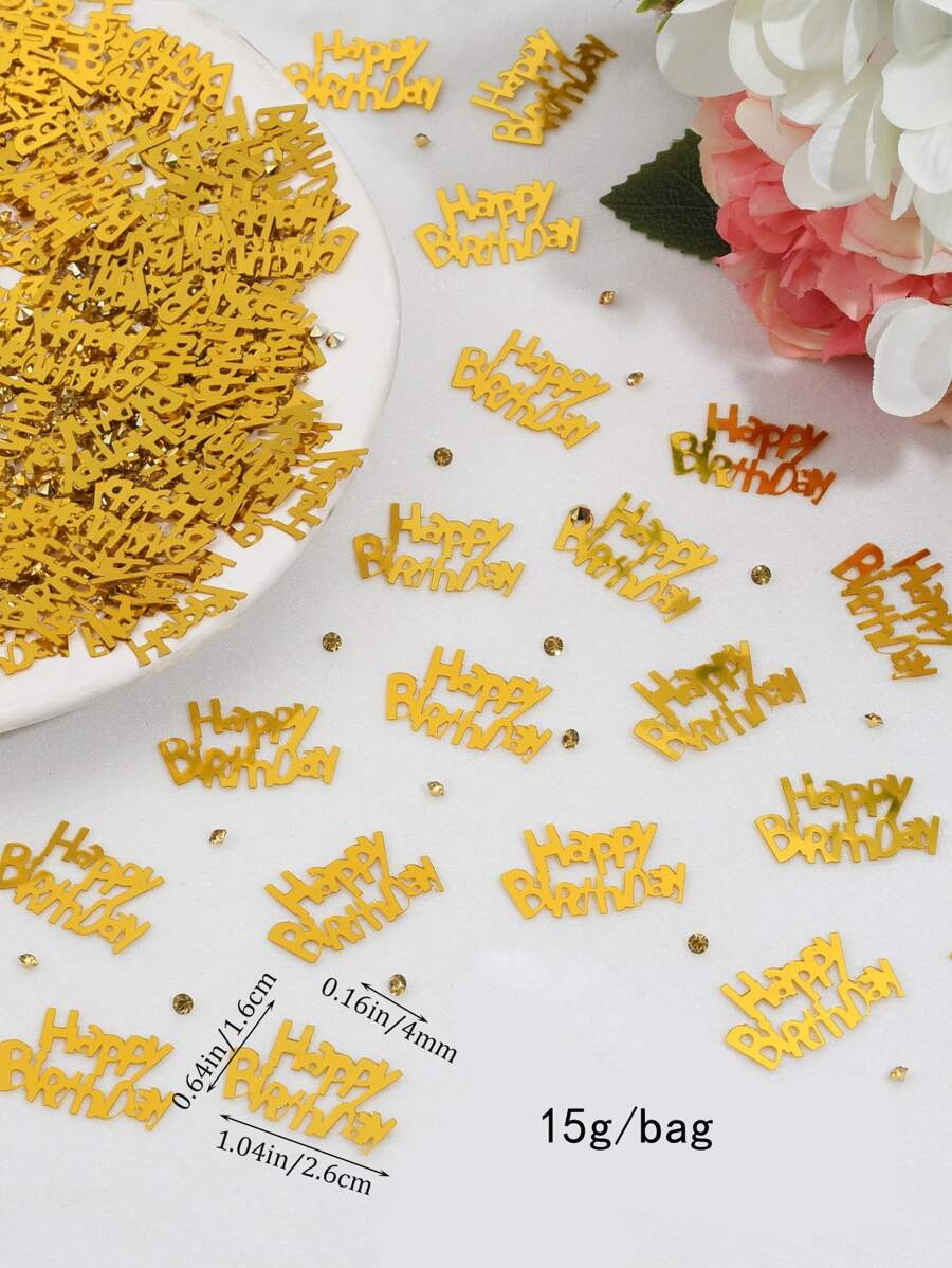 1pack PVC Throwing Confetti, Modern Slogan Design Tissue Confetti For ...