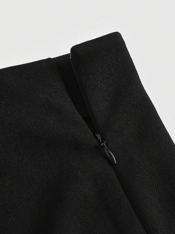Shein Mod Solid Ruffle Trim Wrap Skort Shein Uk