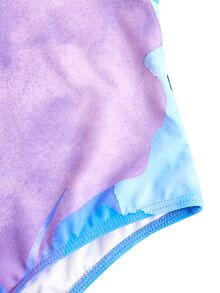 SHEIN Swim Vcay Plus Color Block One Shoulder One Piece Swimsuit ...