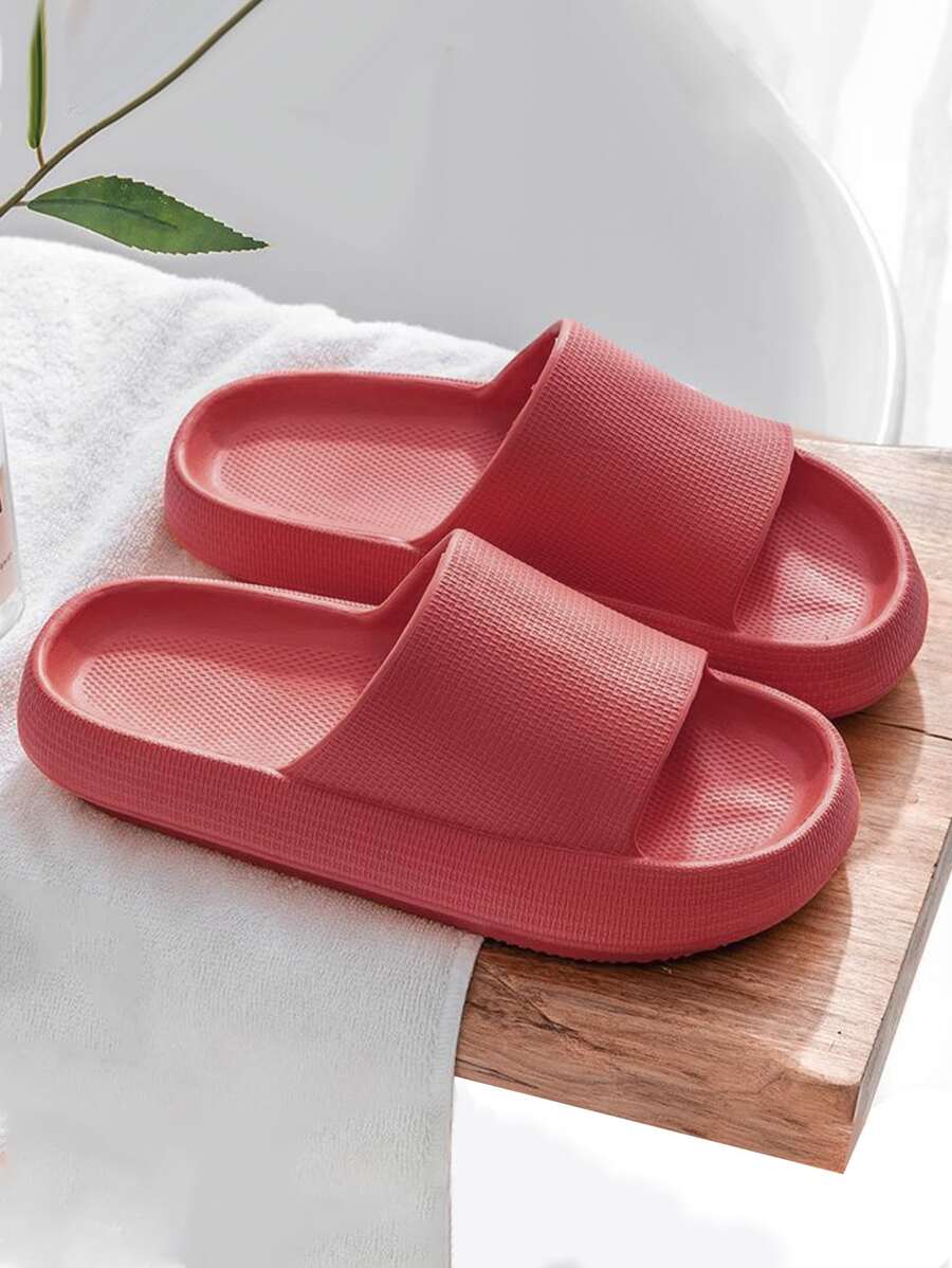 Women Minimalist Single Band Slides, Fashion Bathroom EVA Slides ...