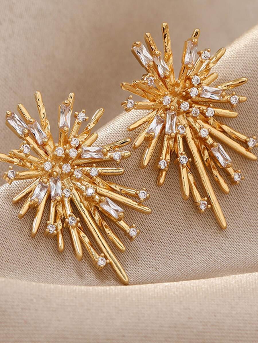 Rhinestone Decor Stud Earrings | SHEIN USA