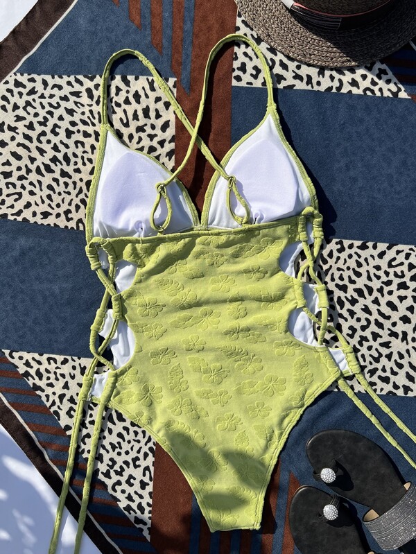 Shein Sxy Criss Cross Backless One Piece Swimsuit Shein Usa