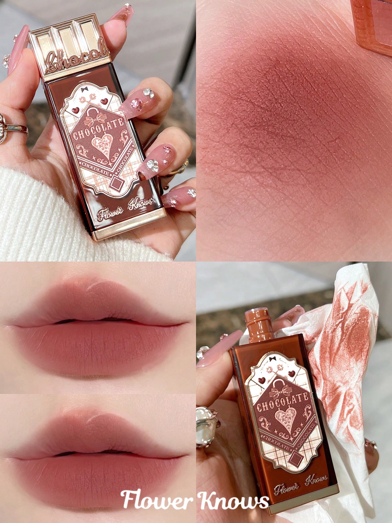 Flower Knows Creme labial nuvem chocolate wonder- CH07 Lareira Chá
