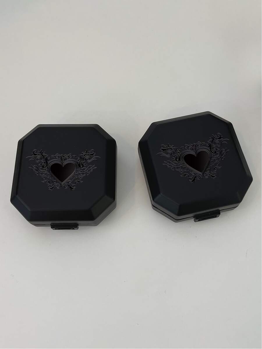 Romwe Goth Vintage Frame And Heart Print Pill Storage Box Shein Usa