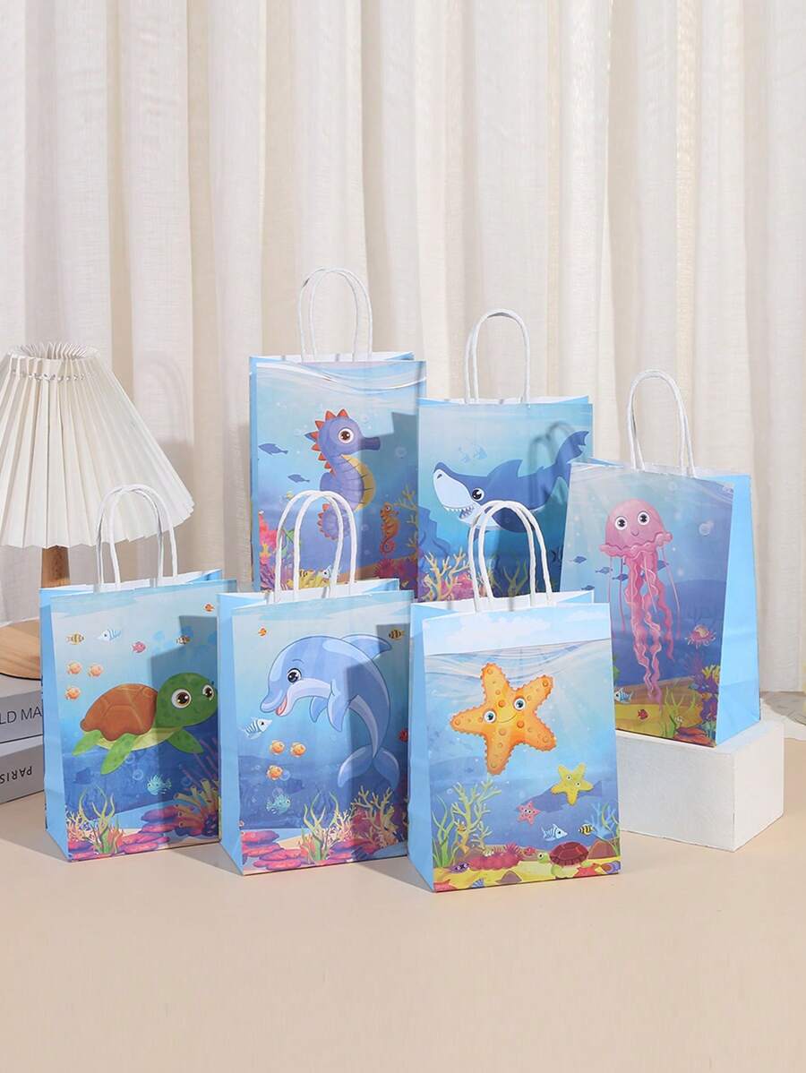12pcs Marine Life Pattern Gift Bag | SHEIN USA