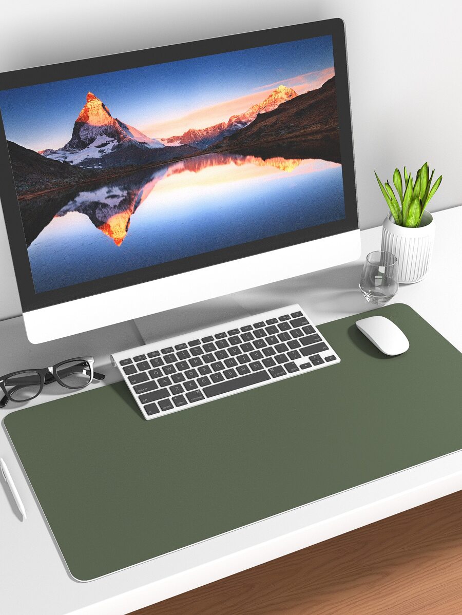 1pc Solid PU Mouse Pad, Desk Mat | SHEIN USA