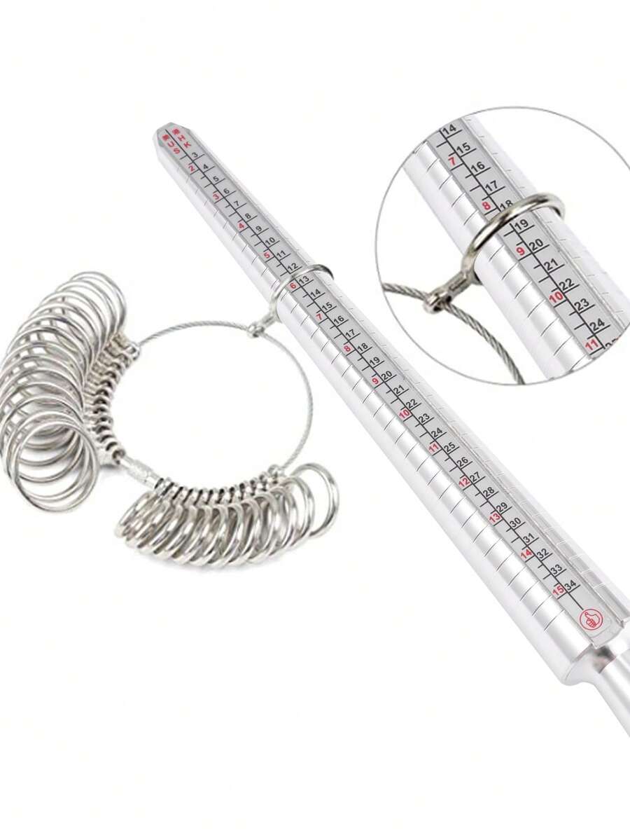 3pcs Plastic Ring Sizer, Professional Jewelry Ring Measurement Tool Kit ...