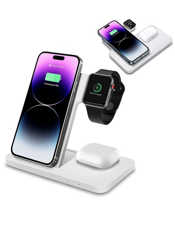 Wireless Charging Station 3 In 1 Wireless Charger Stand Multi Fast