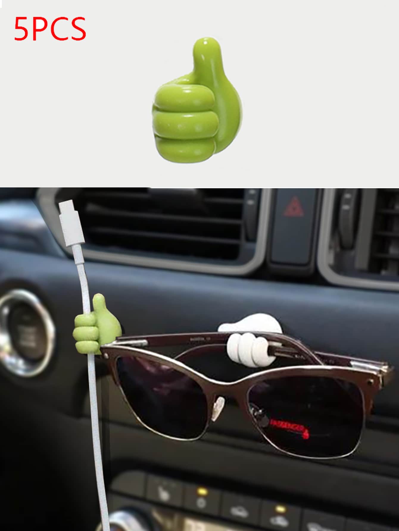5pcs Thumb-up Design Car Data Cable Fixer | SHEIN USA