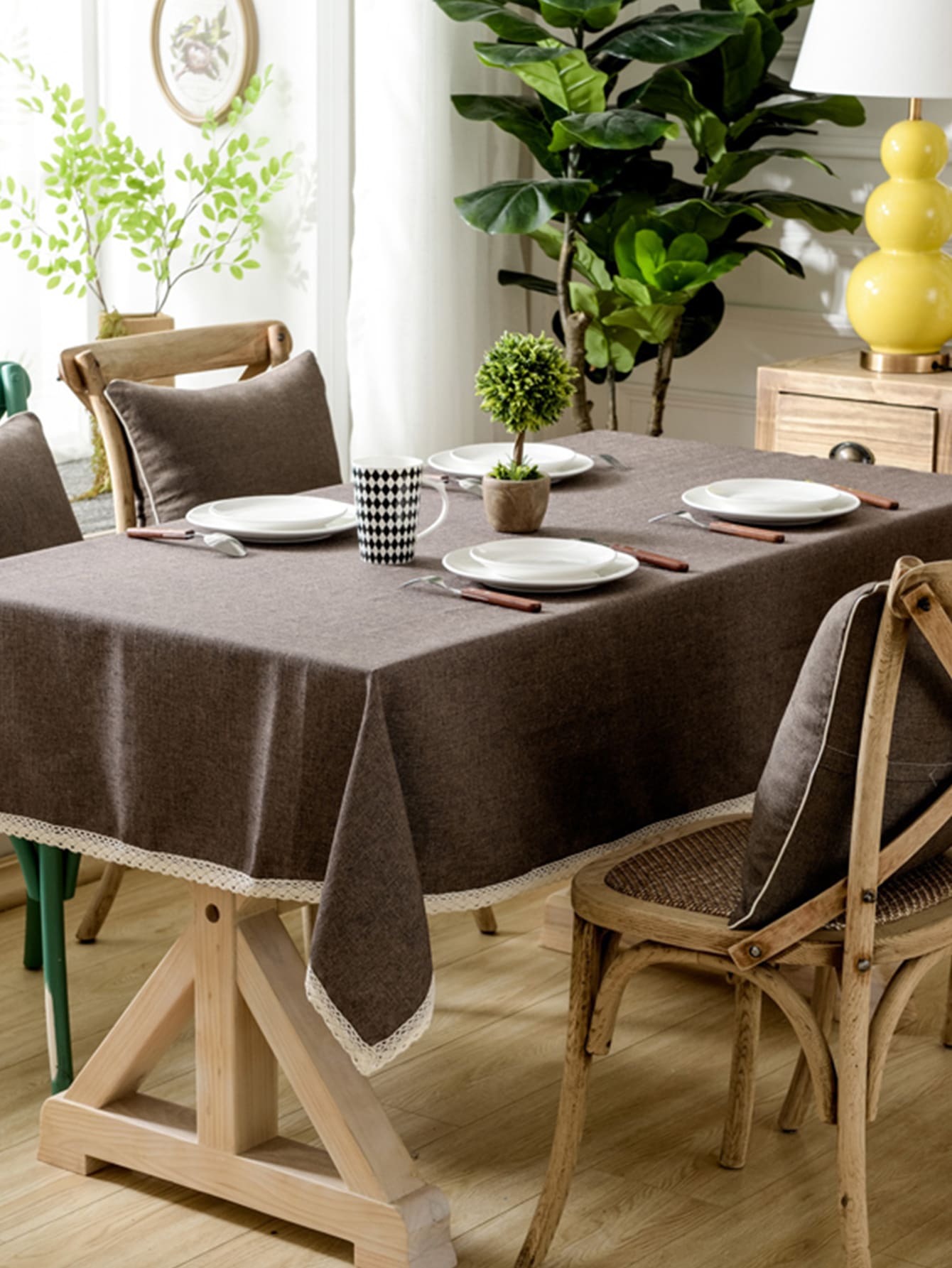 1pc Contrast Lace Tablecloth | SHEIN USA