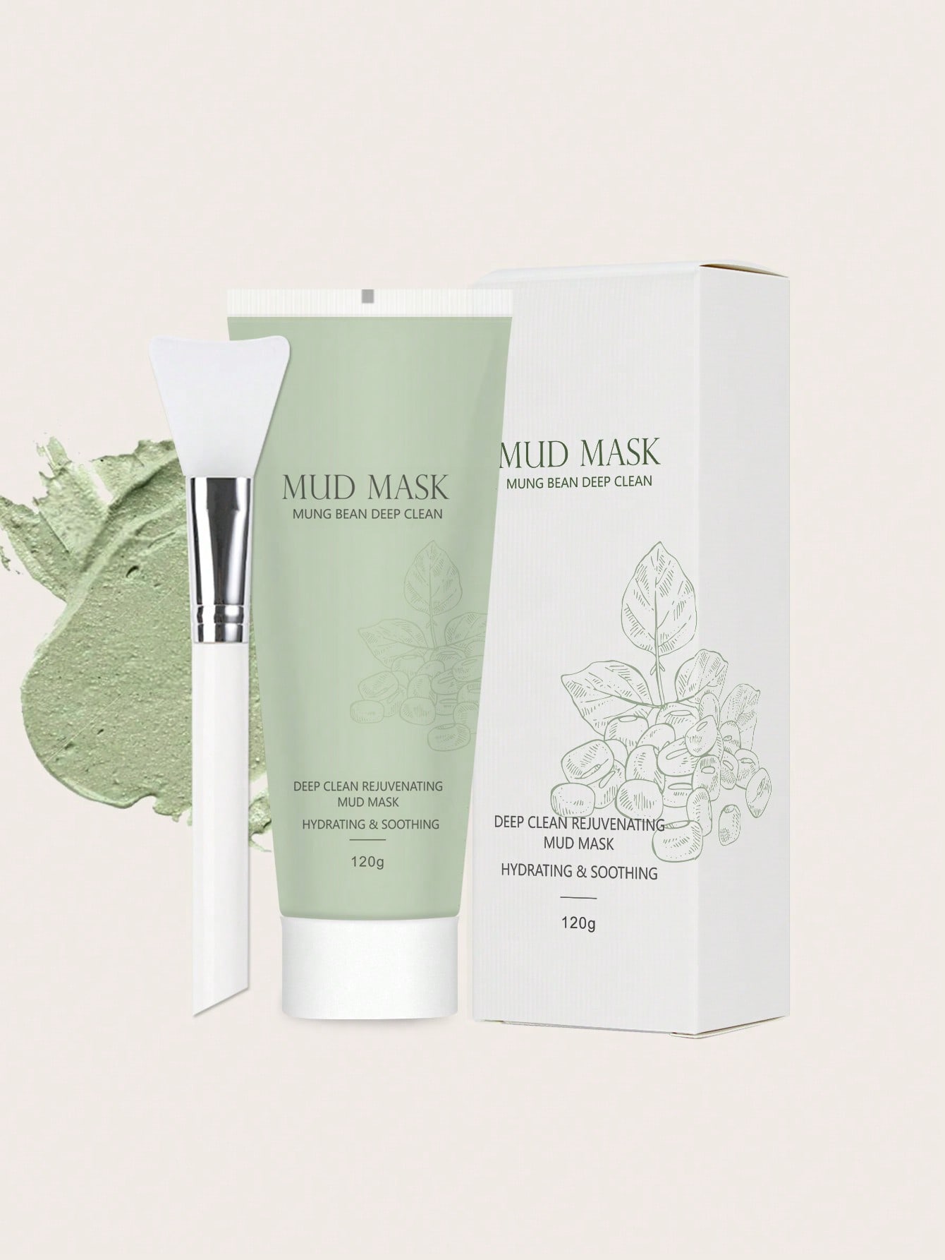 Mung Bean Deep Clean Rejuvenating Mud Sheet 120G, Deep Cleansing Mud ...