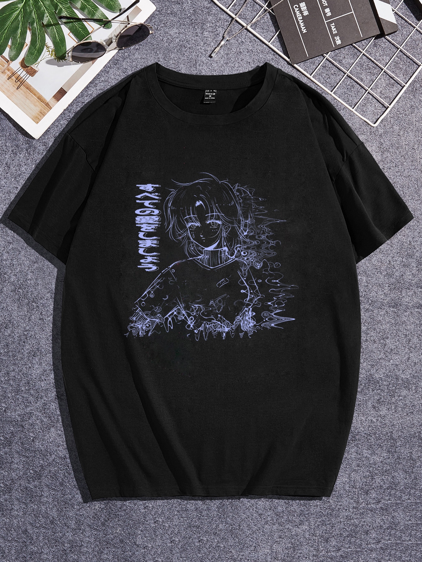 Mizucat Manfinity Hypemode Men Cotton Japanese Letter And Figure Graphic