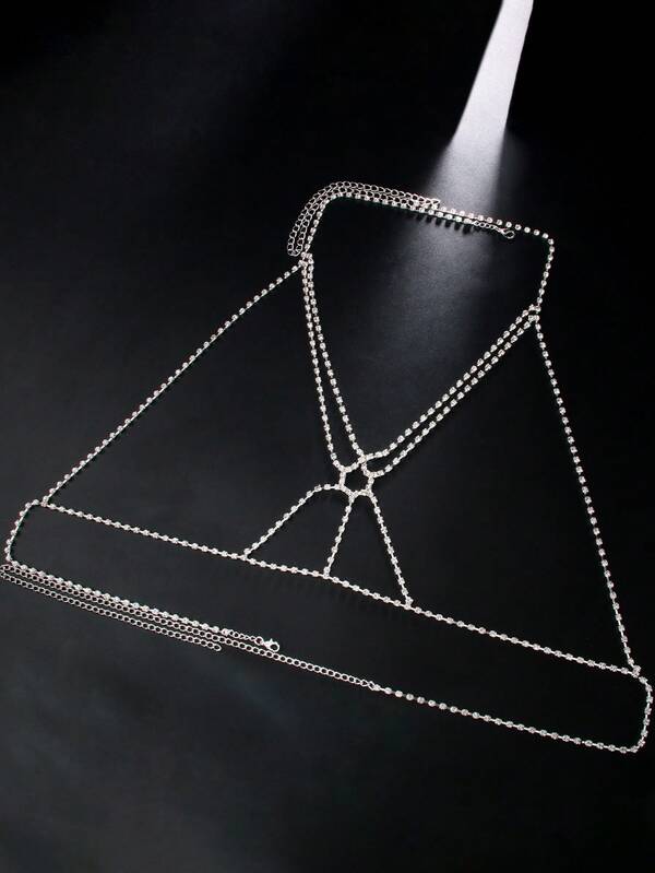 1pc Luxury Rhinestone Decor Body Chain For Women For Party | SHEIN USA