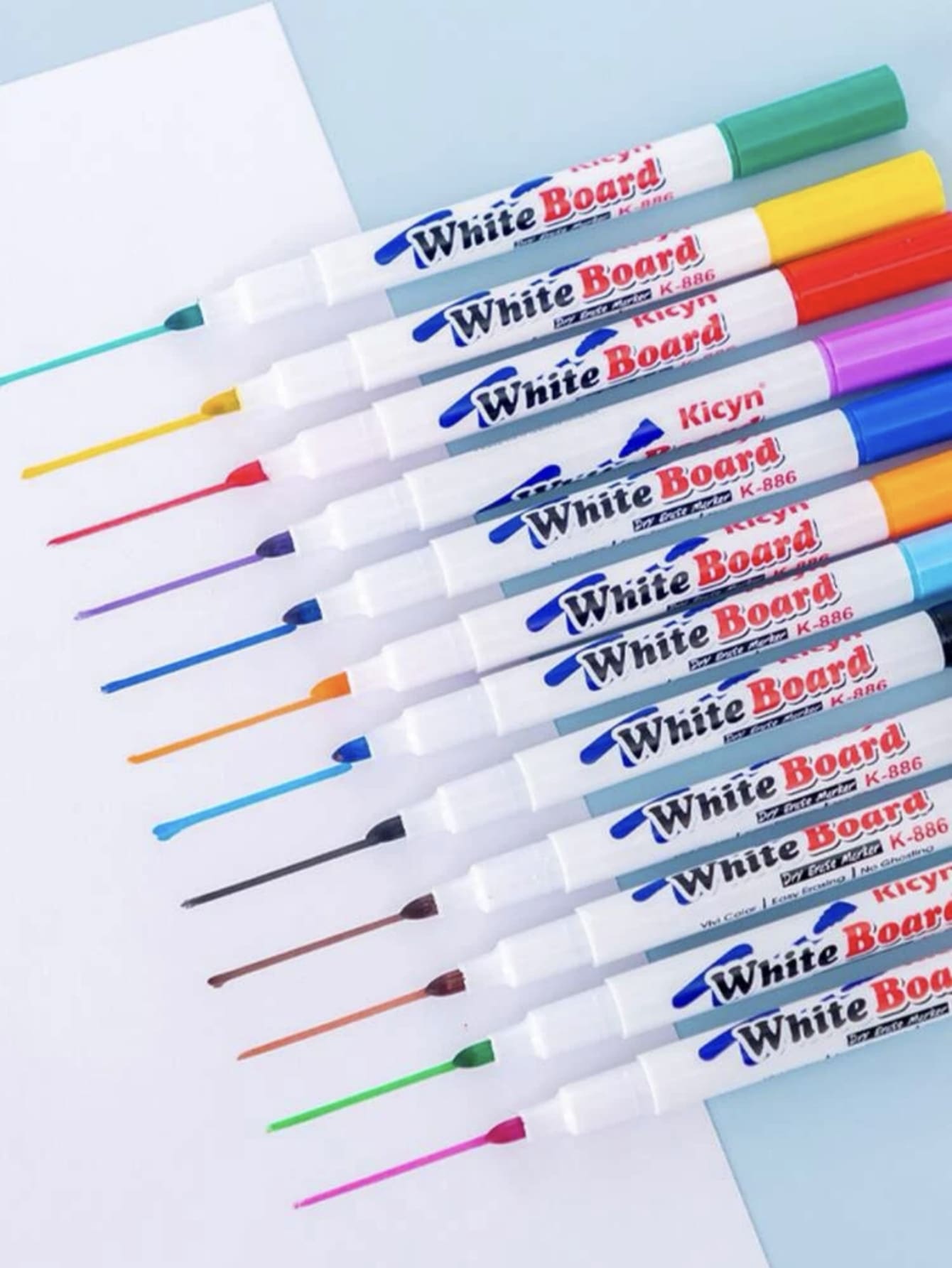 12pcs Mixed Color Marker Pen, Simple Multi-purpose Permanent Marker For ...