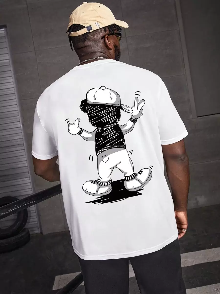 Manfinity EMRG Men Plus Cartoon Graphic Tee | SHEIN USA