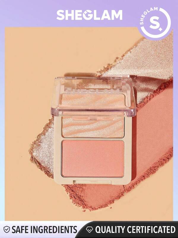 SHEGLAM Glam 101 Hybrid Highlighter & Blush Duo-St. Tropez Blush ...