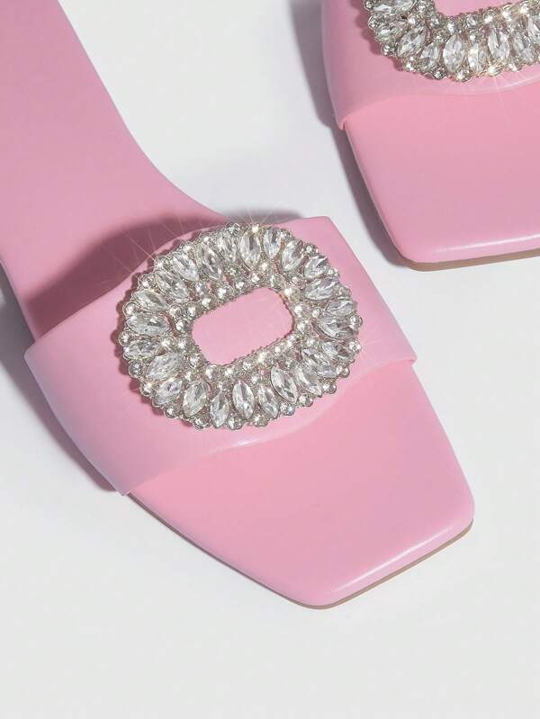 Cuccoo Everyday Collection Women Rhinestone Decor Flat Sandals